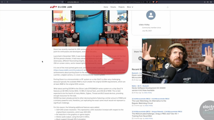 DOOM on SparkFun Thing Plus: Silicon Labs' SoCs in Action